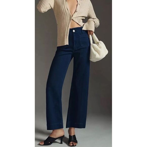 Maeve | Jeans | Nwt Anthropologie Maeve The Colette Denim Cropped Wide ...